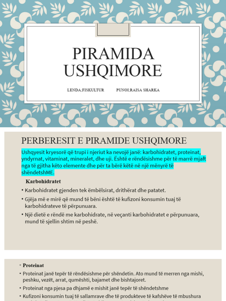 PIRAMIDA USHQIMORE | PDF