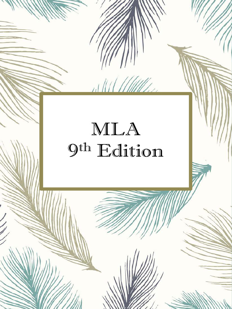 MLA - Handout 9th Edition | PDF | Digital Object Identifier | Citation