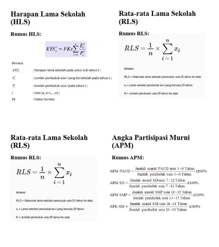 Rumus HLS, RLS, Apm, Aps | PDF