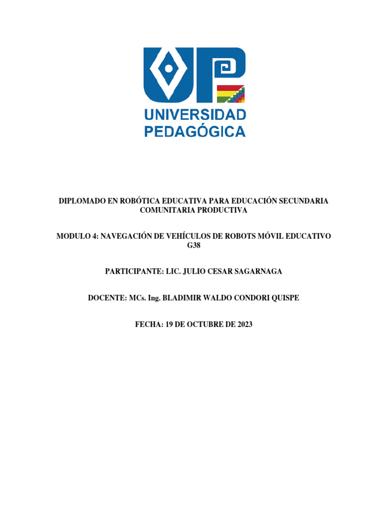 Modulo 4 Semana 2 Actividad 1 Julio Sagarnaga | PDF | Arduino | Robótica