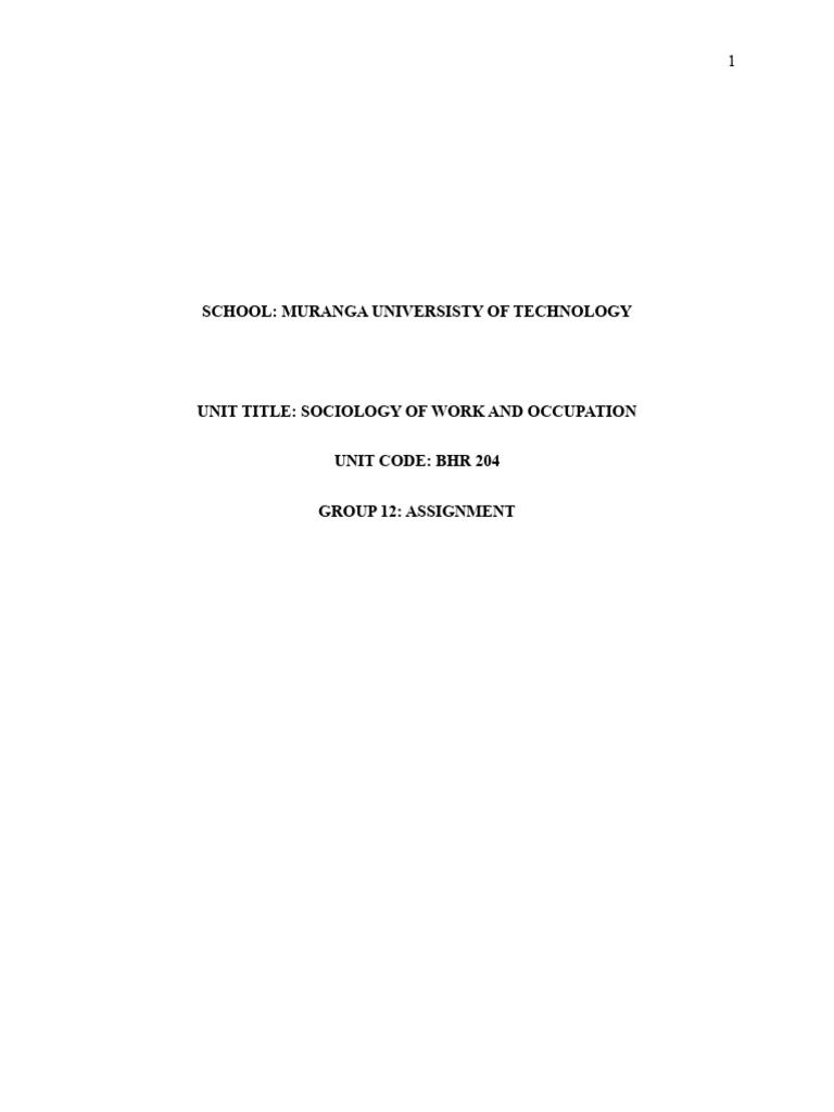 BHR 204 Group Assignment | PDF | Career & Growth | Social Science