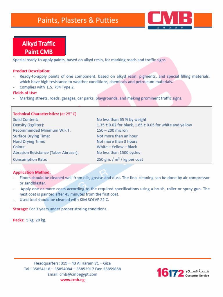 Boysen Alkyd Traffic Paint Overview | PDF