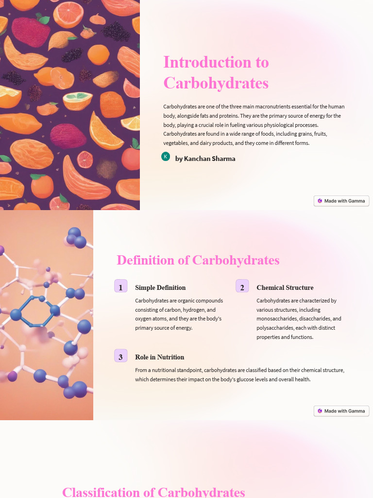 Introduction To Carbohydrates | PDF