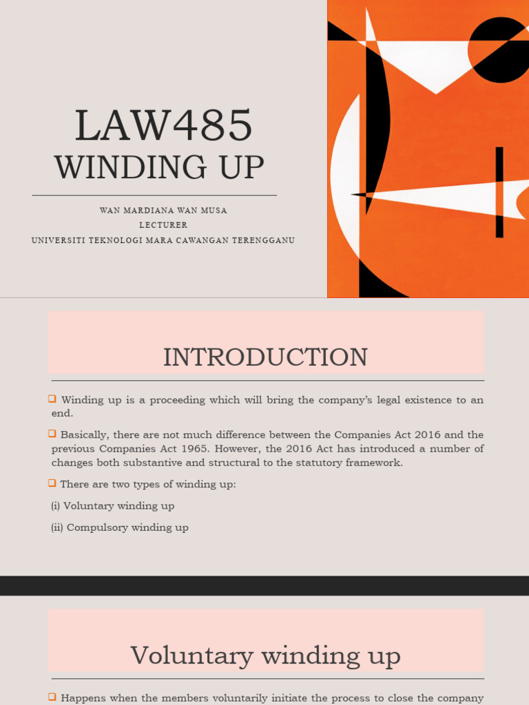 LAW485 Winding Up | PDF