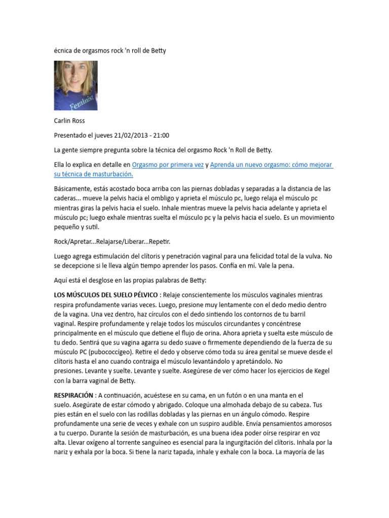 Tecnicas Betty Dodson | PDF | Clítoris | Orgasmo