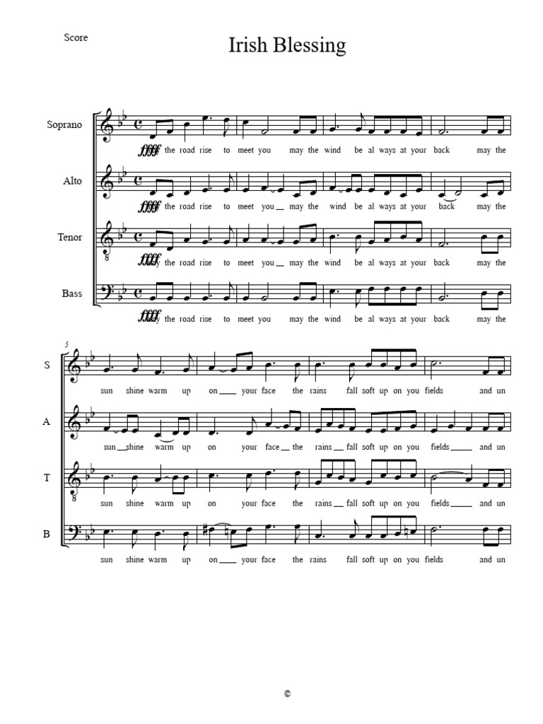 Irish Blessing | PDF | Christian Music | Choral Music