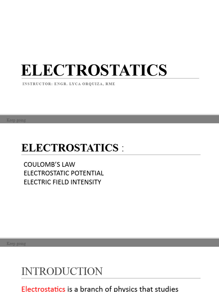 Ele 117 Electrostatics | PDF | Capacitance | Electrostatics