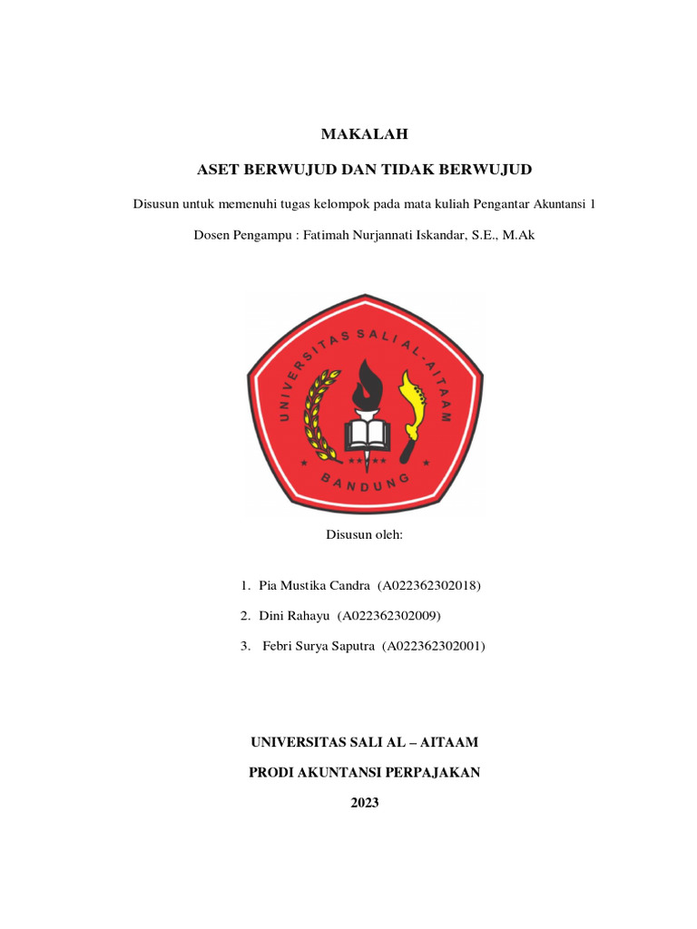 Aset Berwujud dan Tidak Berwujud | PDF