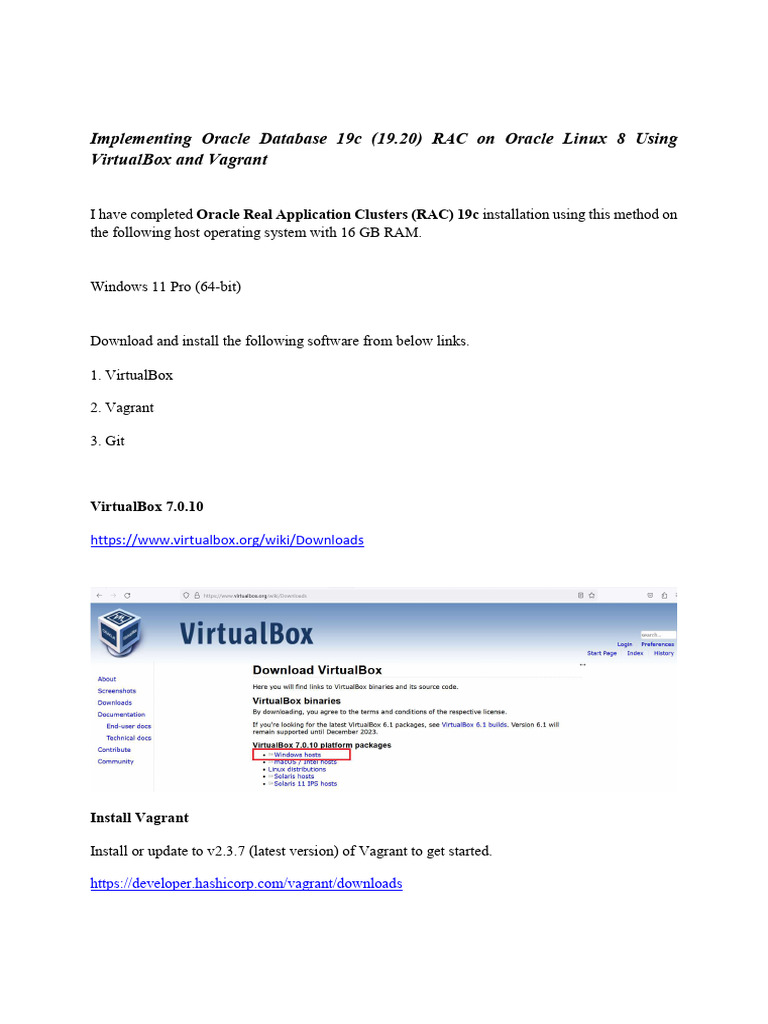 19c RAC On VirtualBox | PDF | Software Repository | Domain Name System