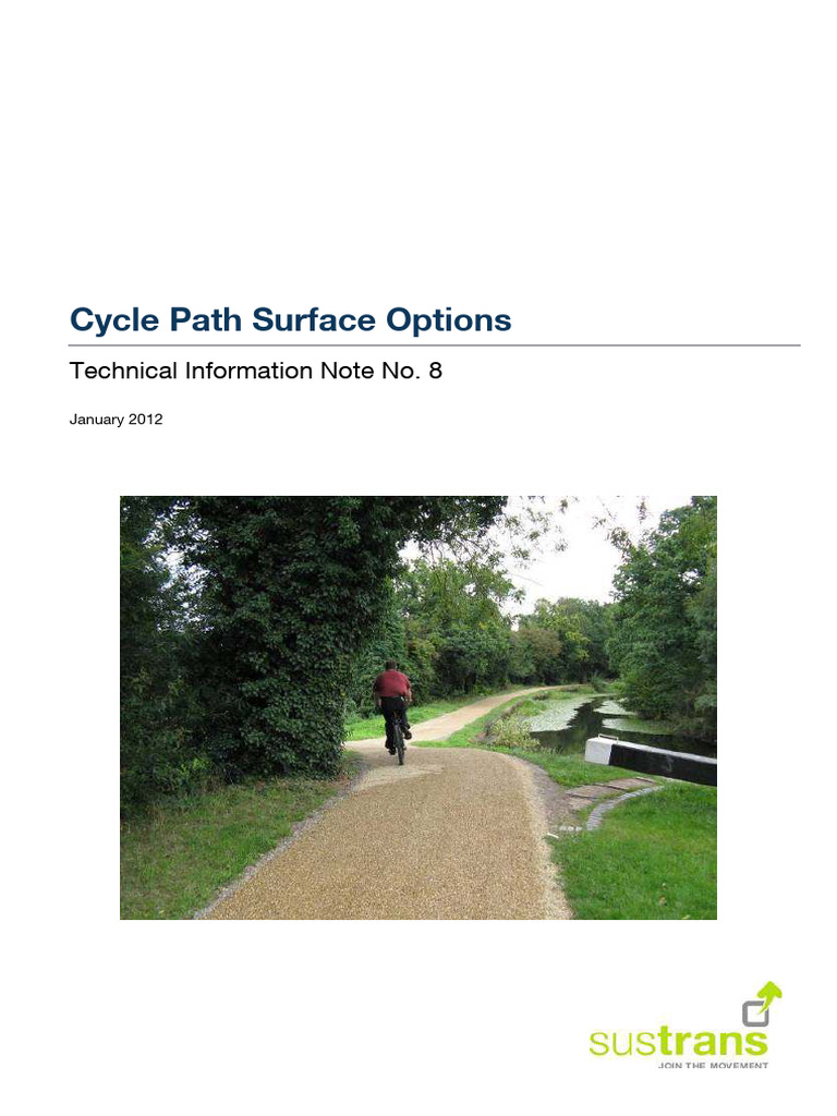 Cycle Path Surface Material Guide | PDF | Building Materials | Building ...