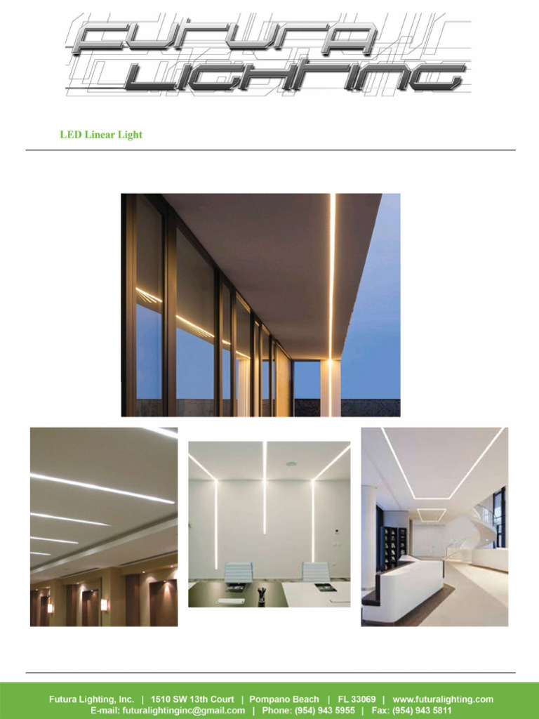 LED Linear Light Spec Sheet Compressed Fixed | PDF