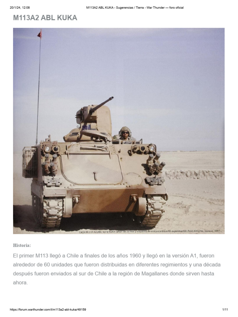 M113A2 ABL KUKA - Sugerencias - Tierra - War Thunder - Foro Oficial ...