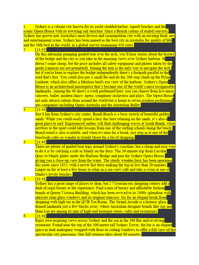 Sydney | PDF | Sydney