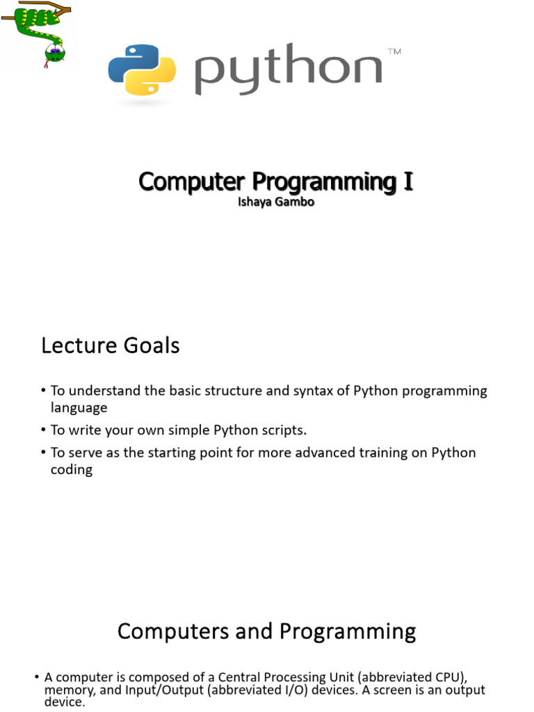 CSC201-Lecture 1 | PDF | Computer Data Storage | Programming