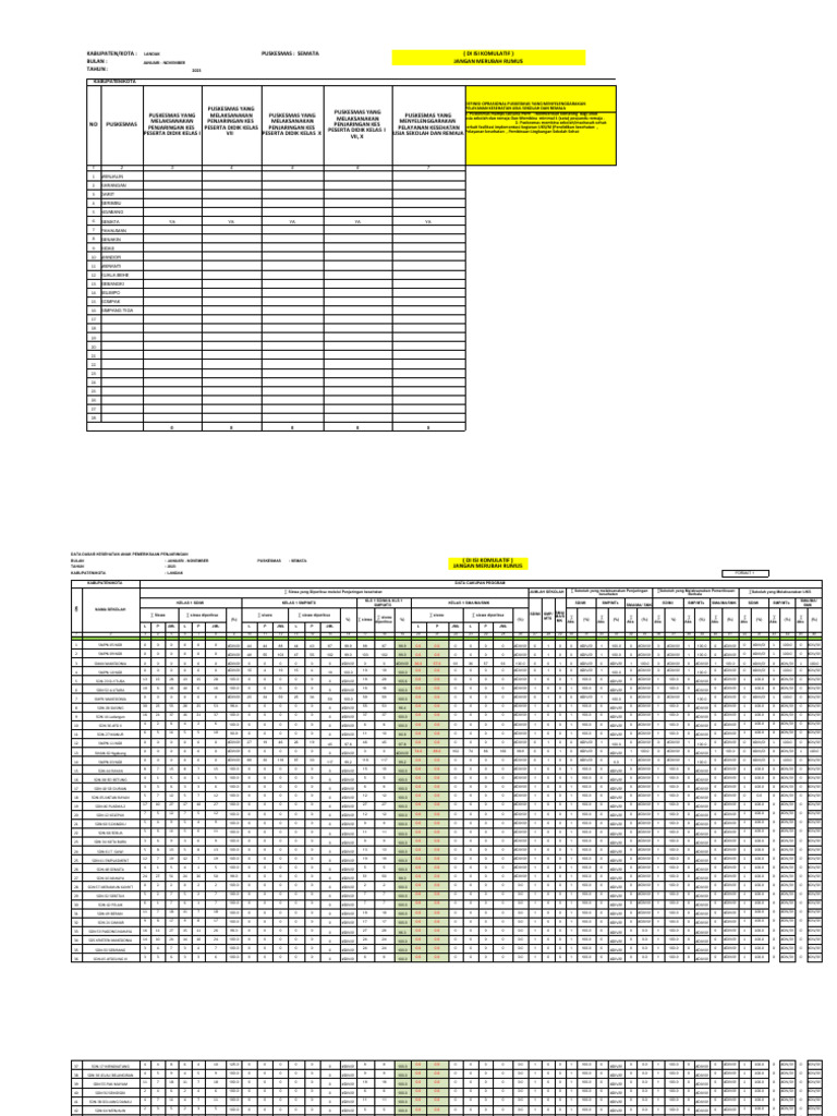 Uks Lap - Penjaringan Dan Berkala - SPM 2023 Pkm-Semata - Ok - Revizi | PDF