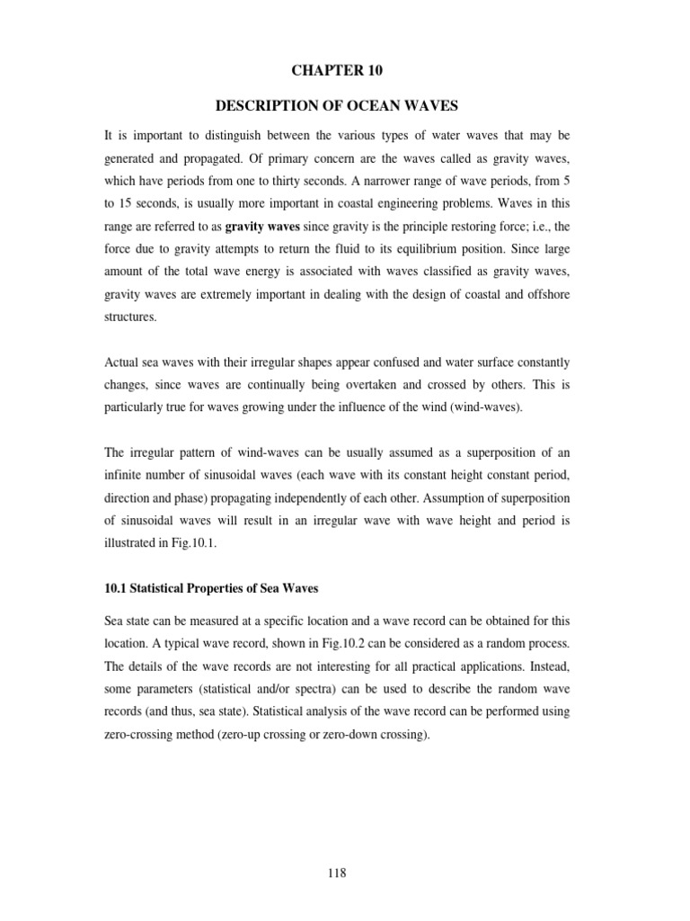 Ocean Wave Types and Statistical Analysis | PDF | Physics | Applied And ...