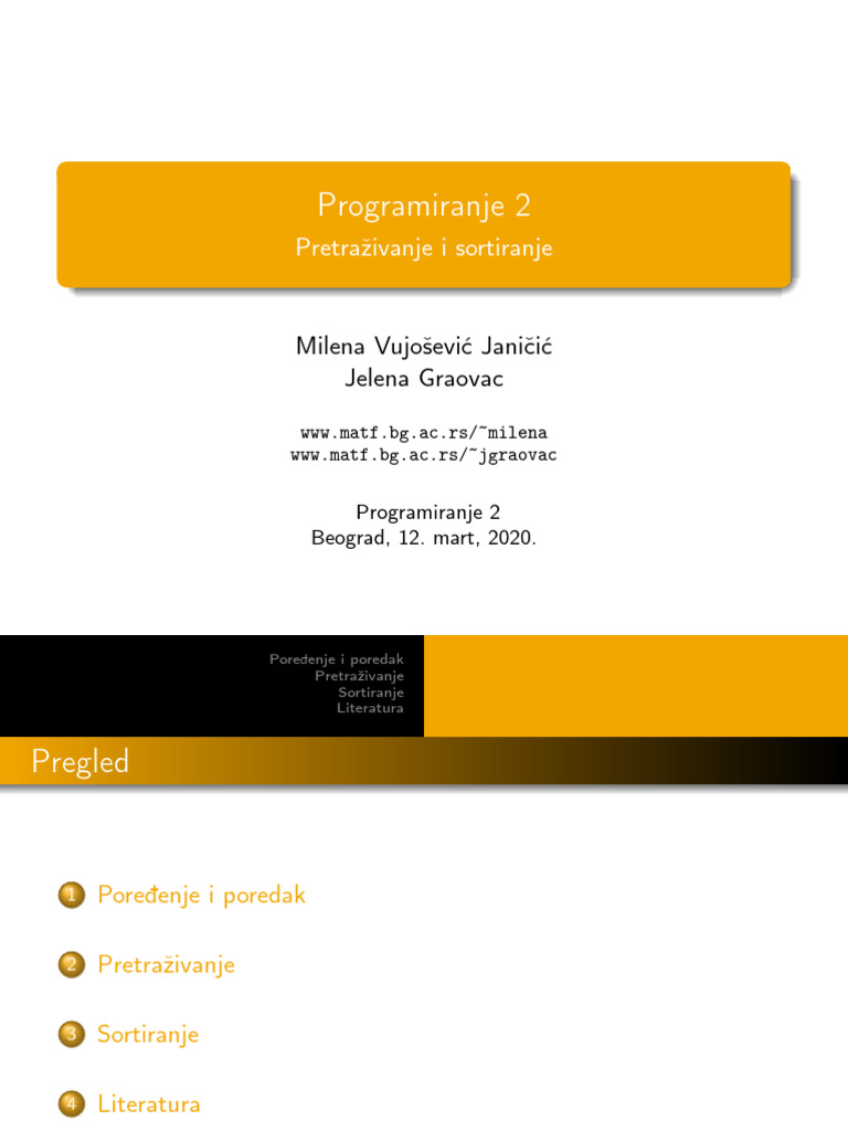 Programiranje 2 Binarna Pretraga 2 Pokazivaca... | PDF