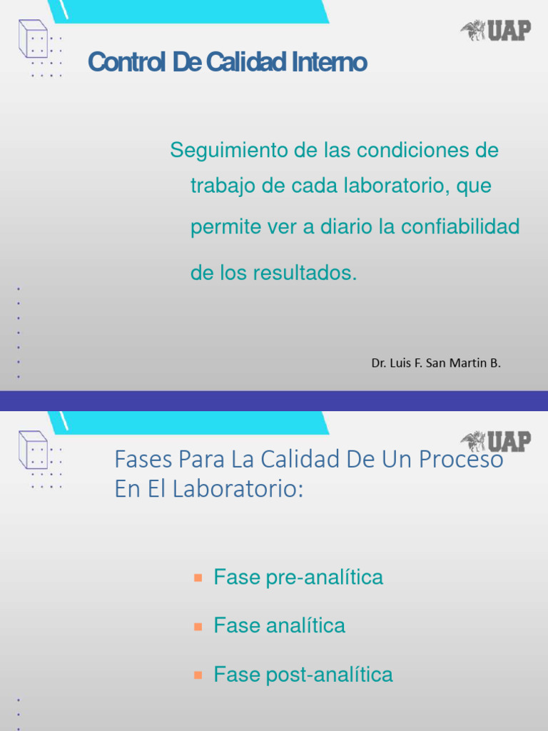 Modulo 2 - Clase 3 - C. Interno - C. Calidad | PDF | Laboratorios | Microbiología