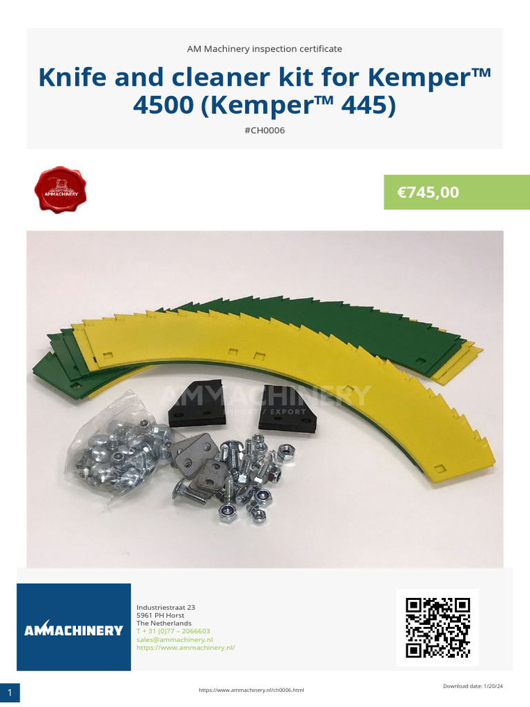 Knife and Cleaner Kit For Kemper 4500 Kemper 445 | PDF | Computing