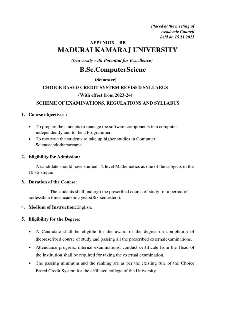 APX-BB (B.sc. Computer Science) | PDF | Computer Science | Science