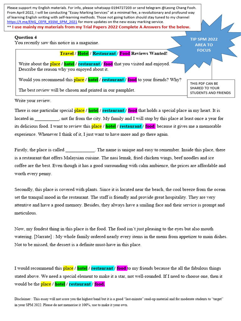 Shareable A Review For 4 Scopes With 3 Languages For Easy Understanding