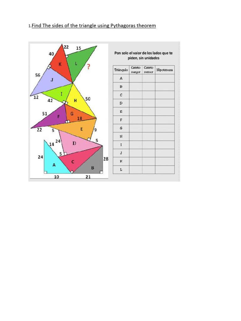 grade 7 Math - pythagoras theorem | PDF
