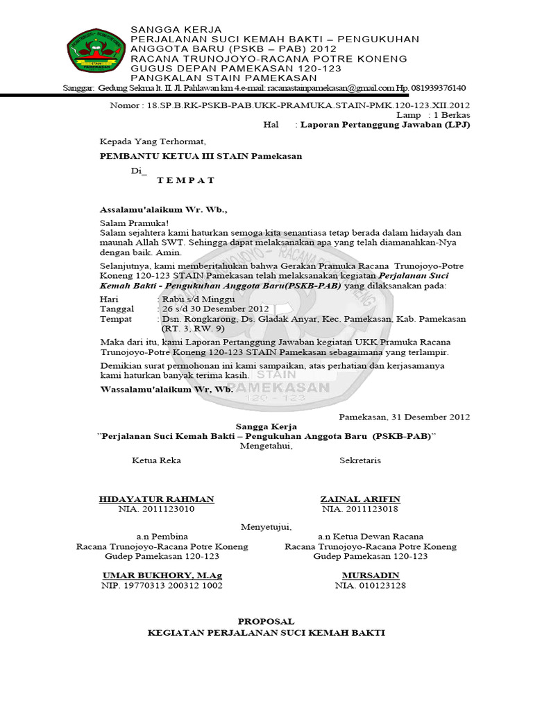 Proposal LPJ Pskb-Pab | PDF