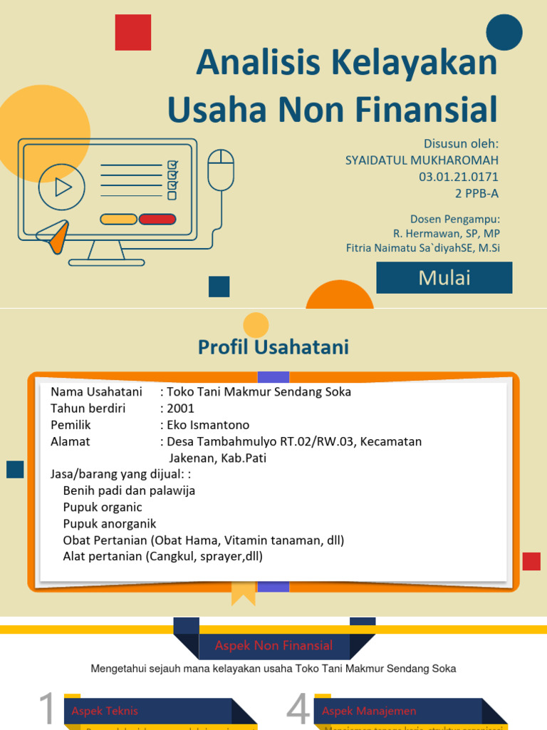 Analisis Kelayakan Usaha Non Finansial | PDF | Bisnis | Pengelolaan ...