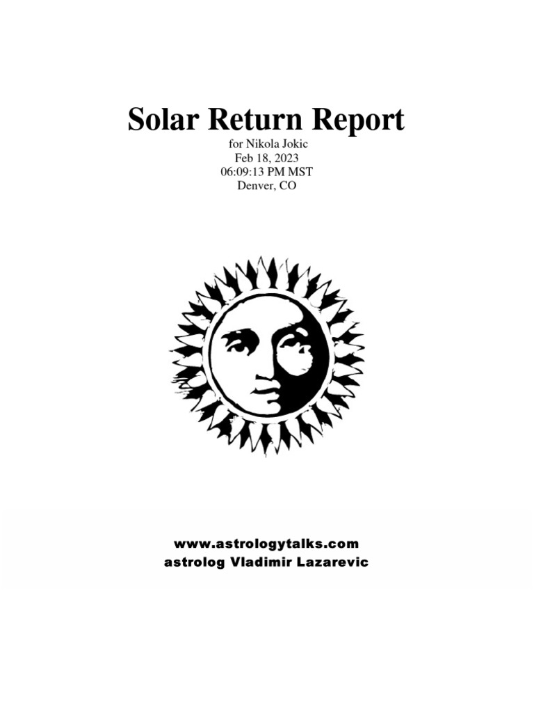 Nikola Jokic Pdf Astronomy Astrology
