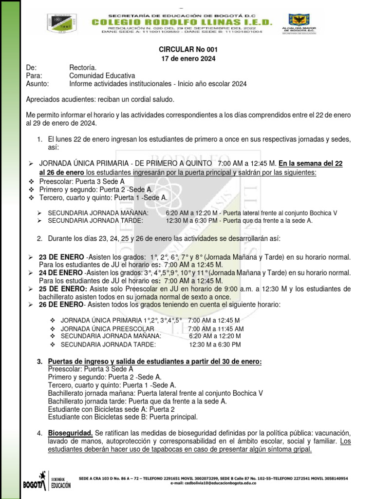 Circular 001 2024 | PDF