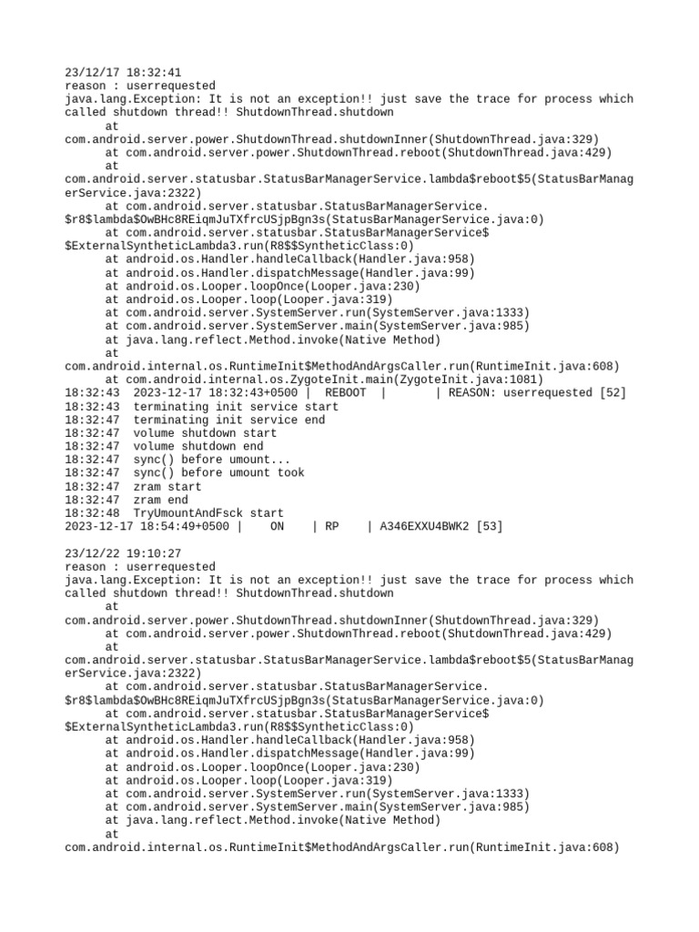 Power Off Reset Reason Backup Pdf Java Programming Language Office Equipment