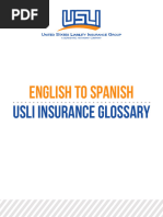 Glosario de seguros inglés-español | PDF | Reaseguro | Póliza de seguros