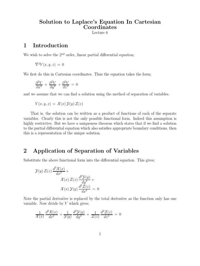 Lecture 6 | PDF | Partial Differential Equation | Eigenvalues And Eigenvectors