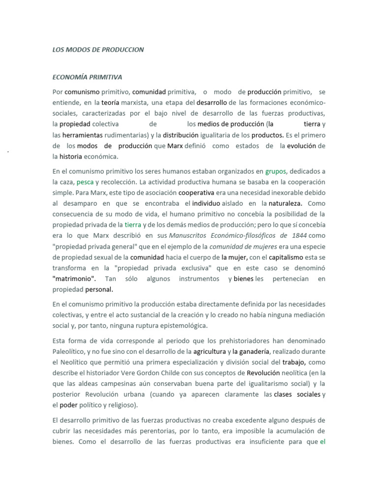 Tema Ii. Los Modos de Produccion | PDF | Esclavitud | Economias