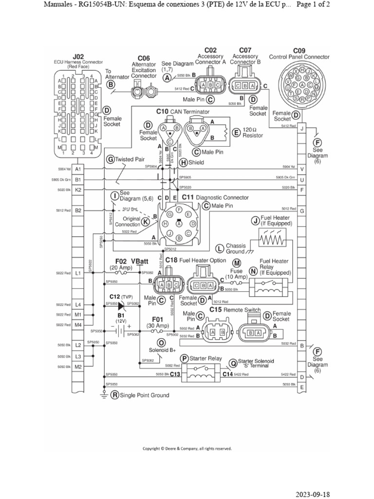 Diagrama de Conexiones 3 (PTE) de 12V de La ECU para 4,5L | PDF