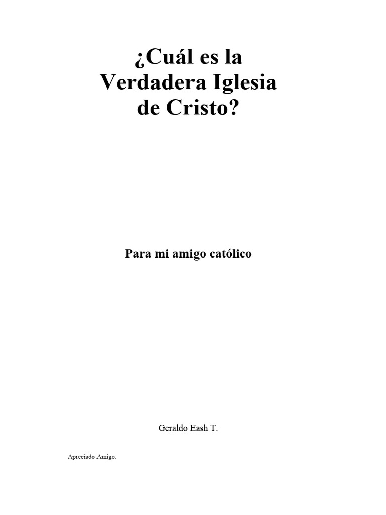 La Verdadera Iglesia de Cristo según la Biblia | PDF | María, madre de ...