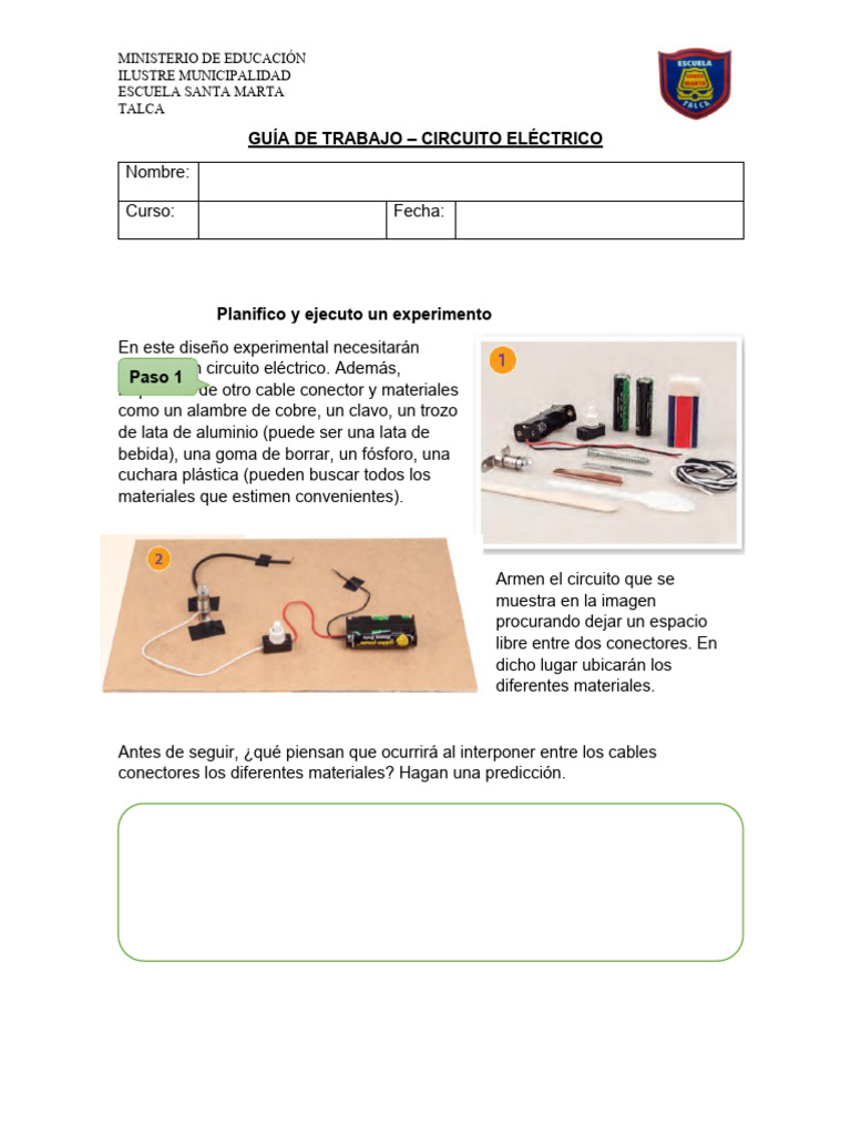 Hojas De Trabajo De Circuitos Eléctricos