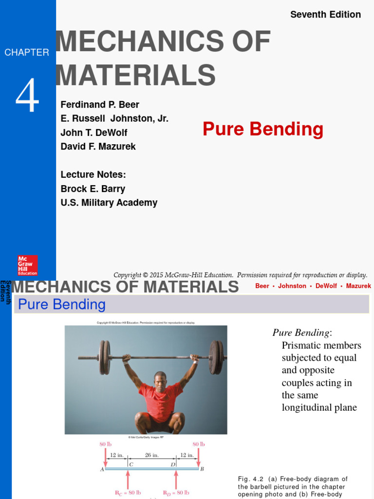 Chapter 4 - Pure Bending | PDF | Bending | Stress (Mechanics)