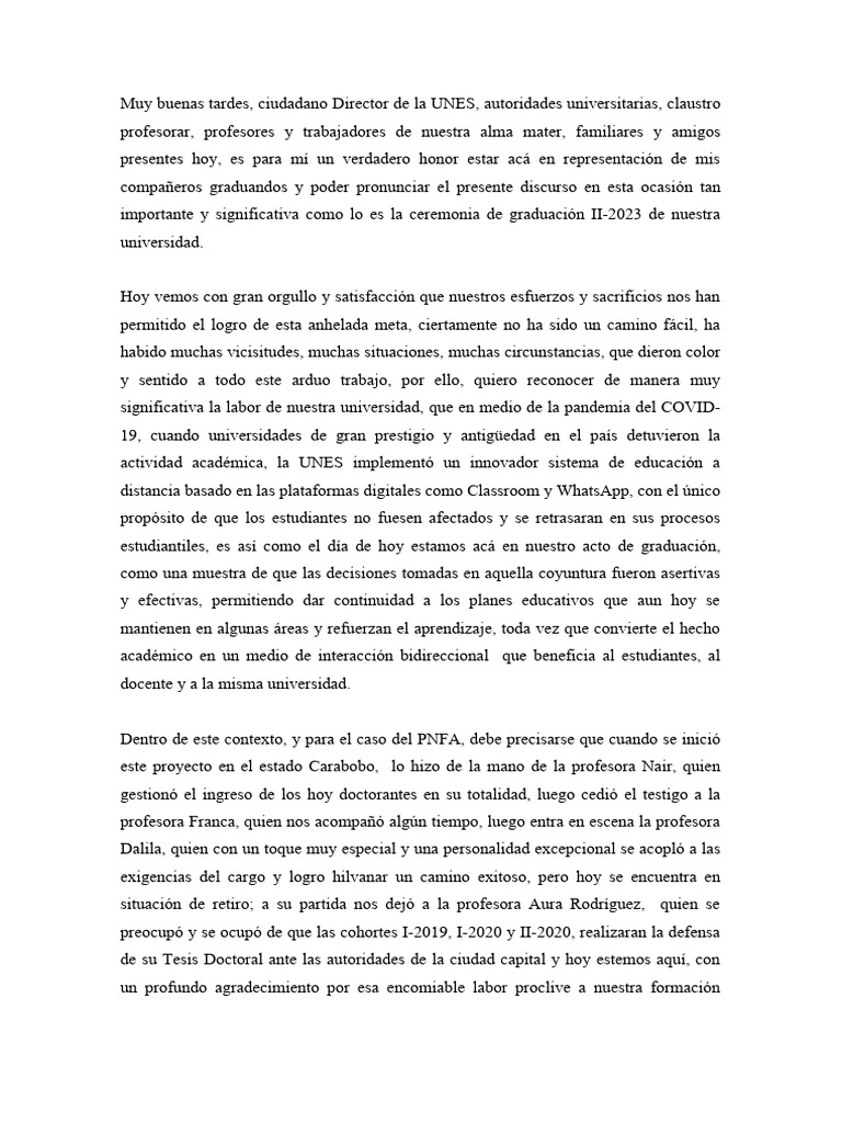 DISCURSO | PDF | Sociedad