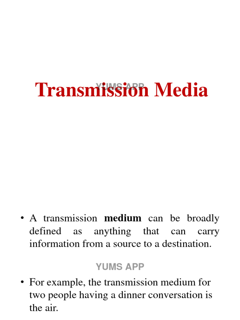 Transmission Media | PDF | Transmission Medium | Decibel