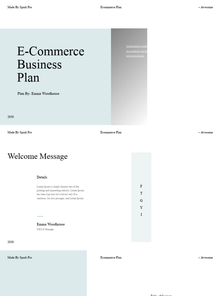 Business Template | PDF | Swot Analysis | E Commerce