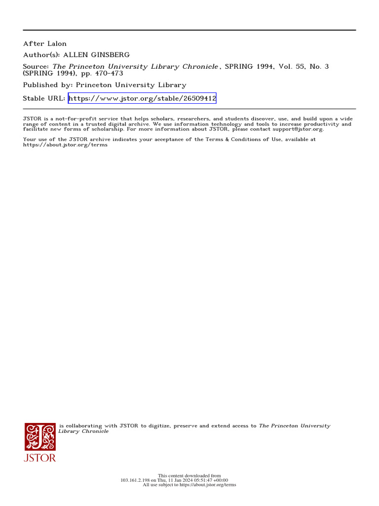 Ginsberg Lalon 1994 | PDF