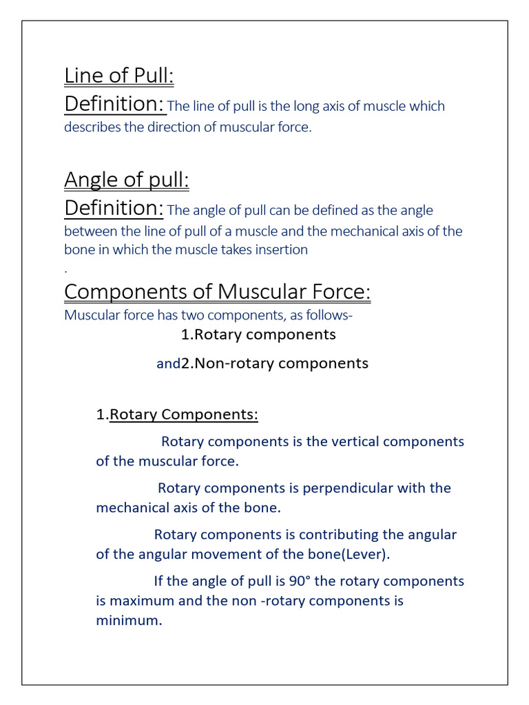Angle of Pull | PDF | Lever | Rotation Around A Fixed Axis