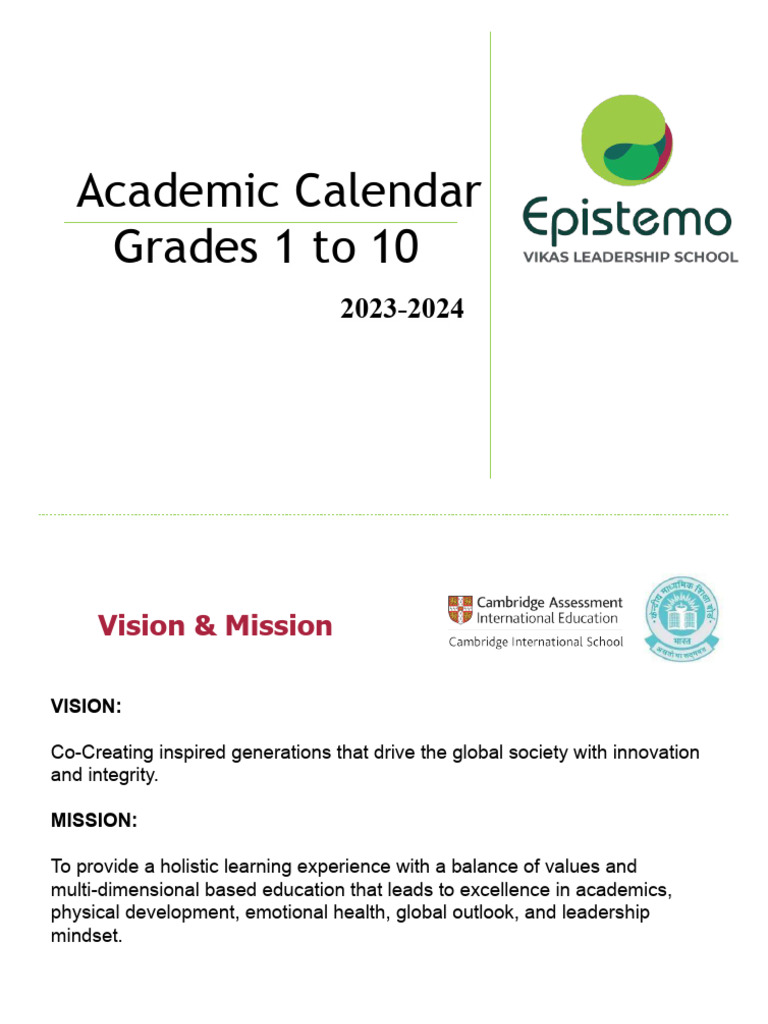2023-2024 Academic Calendar Overview | PDF | Observances