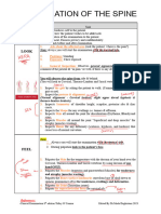 OSCE Checklist Spine Examination | PDF
