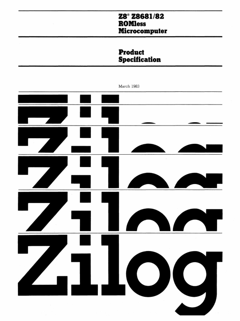 Z8681 Zilog | PDF | Input/Output | Pointer (Computer Programming)