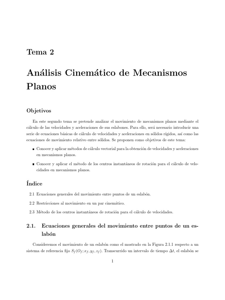 Tema 2 - CINEMATICA | PDF