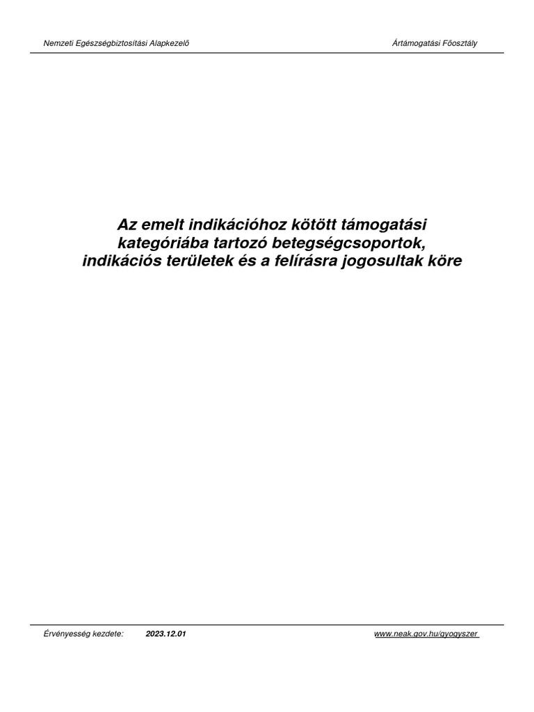 EÜ Emelt Támogatási Lista 2023 - 12 - 01 | PDF