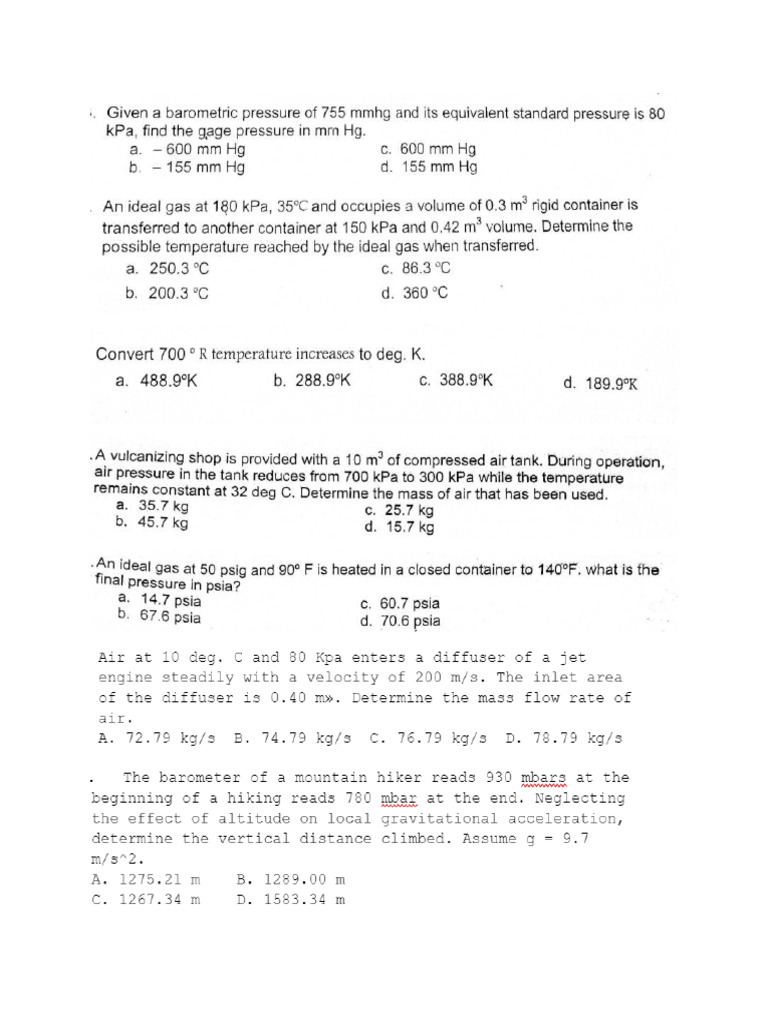 Sample Problem Thermodynamics Pt1 | PDF