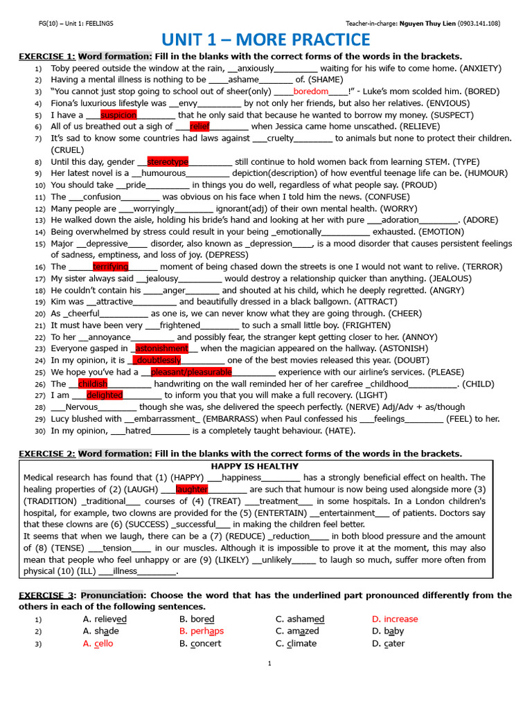 U1 English 10 More Practice | PDF | Employment | Unemployment